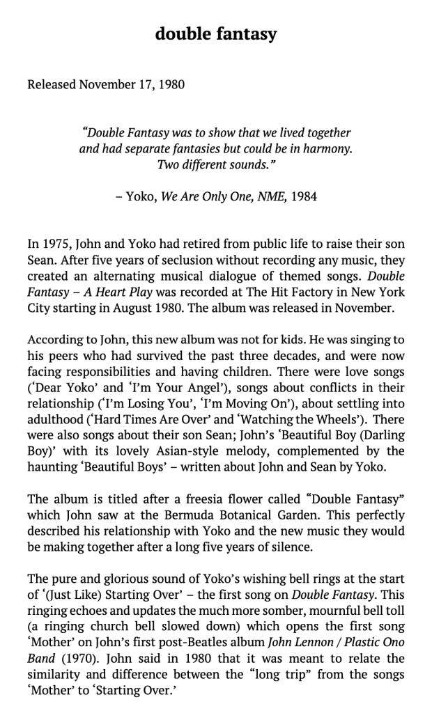 Double Fantasy - Madeline Bocaro